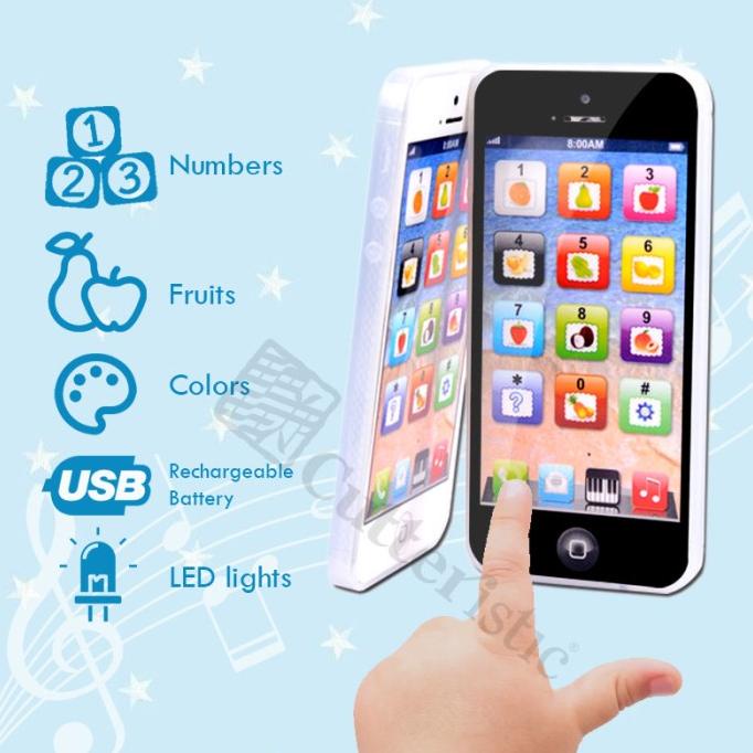 Jual HP Mainan Anak USB Charge, Baby Handphone Kids Phone Dummy LED ...