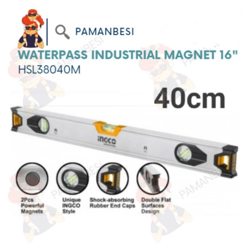 Jual Spirit Level (40 cm) INGCO HSL38040M Water Pas Pass Waterpass ...