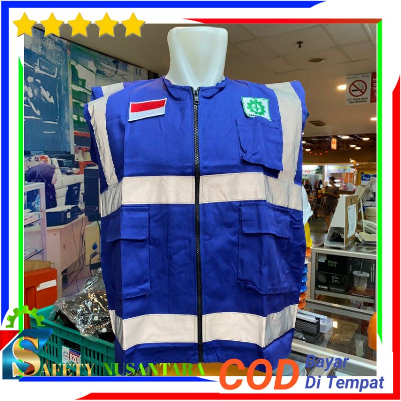 Jual Rompi Safety Proyek K3 / Rompi Safety Tambang / Rompi Safety Logo ...