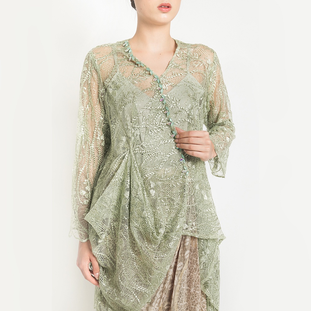 Jual Jenni Austin - Jehan Kebaya Sage green ( Tanpa rok ) | Shopee ...
