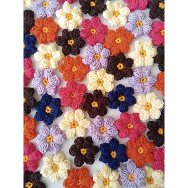 Jual Bunga Rajut || Bunga gembul rajut murah sale!! | Shopee Indonesia