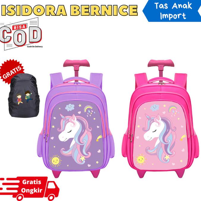 Jual Trolley Tas Anak Tas Koper Anak Perempuan Sekolah Sd Hologram ...