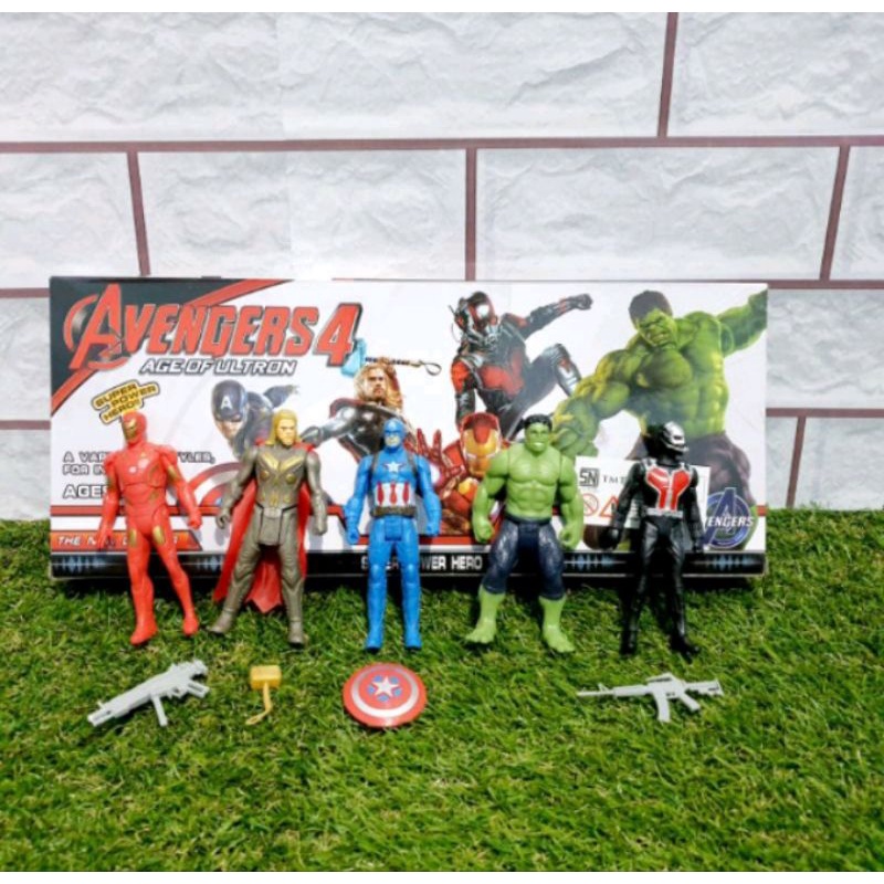Jual Mainan Figure Set Avengers 4 [5 pcs] / Boneka Super Hero Anak ...