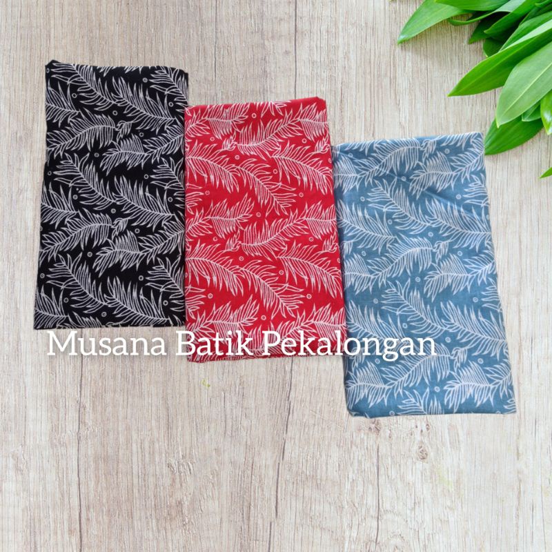 Jual crn kain batik printing motif batik daun pakis bahan seragam batik ...