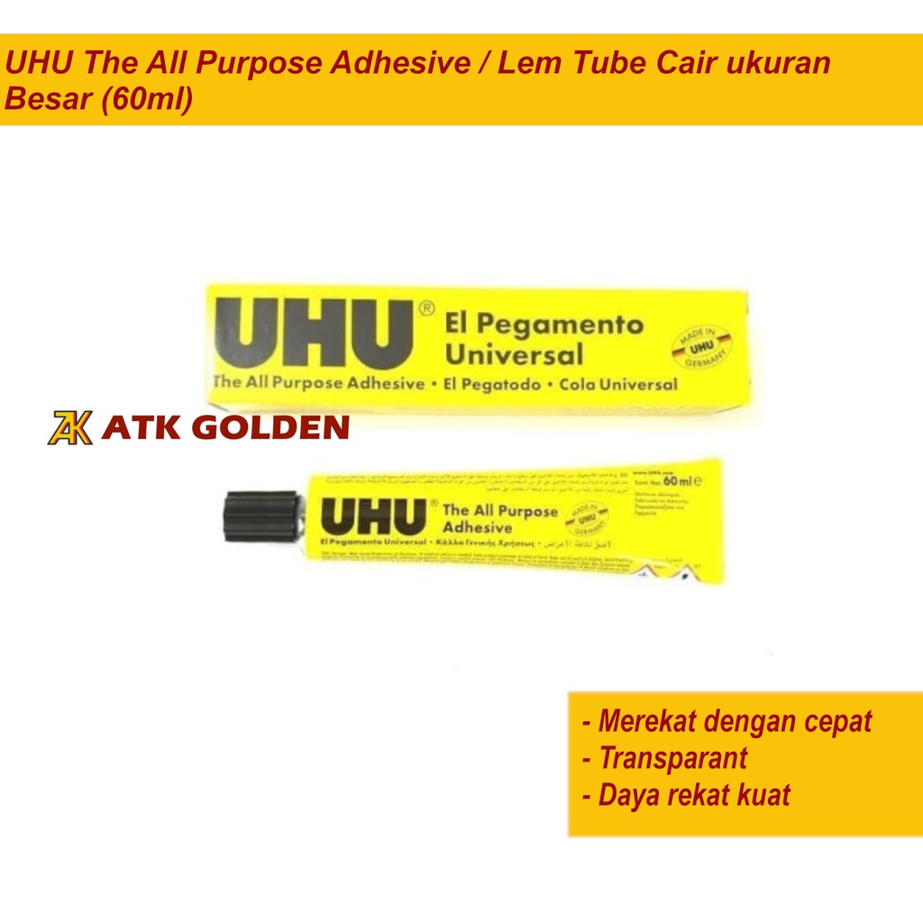 Jual Lem UHU Cair Besar 60ml | Shopee Indonesia