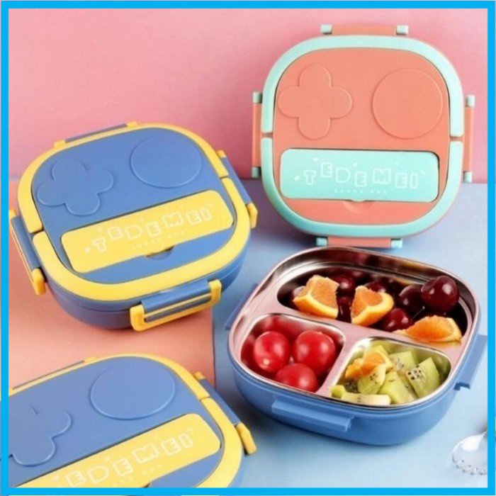 Jual Tempat Makan TEDEMEI KOTAK MAKAN ANAK STAINLESS 304 KIDS LUNCH BOX ...