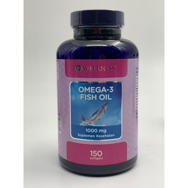 Jual Wellness Omega-3 Fish Oil 1000mg Omega 3 1000 mg 150 Softgels ...
