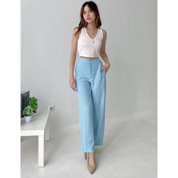 Jual Yeoji Twinkle Long Pants | Celana Panjang Kerja | Kulot Premium ...