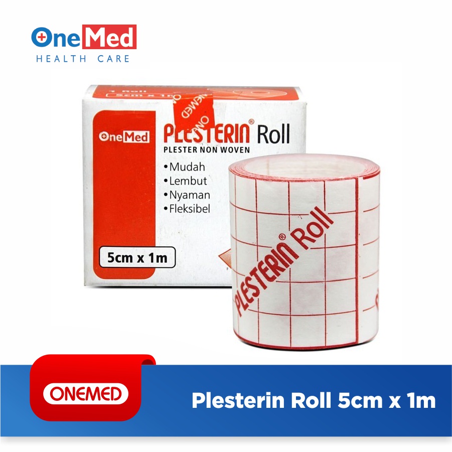 Jual ONEMED Plester Luka Plesterin Roll 5cm x 1m OOF | Shopee Indonesia