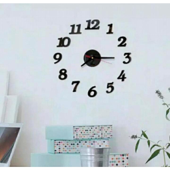 Jual JAM DINDING DIY 3D TEMPEL TEMBOK ANGKA HIASAN UNIK AESTHETIC ...