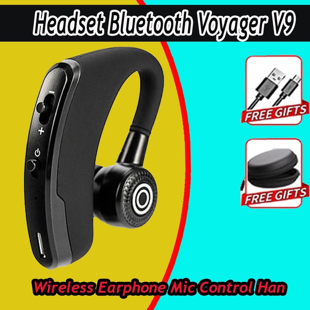 Jual Headset Bluetooth Voyager V9 - Wireless Earphone Mic Control Han ...