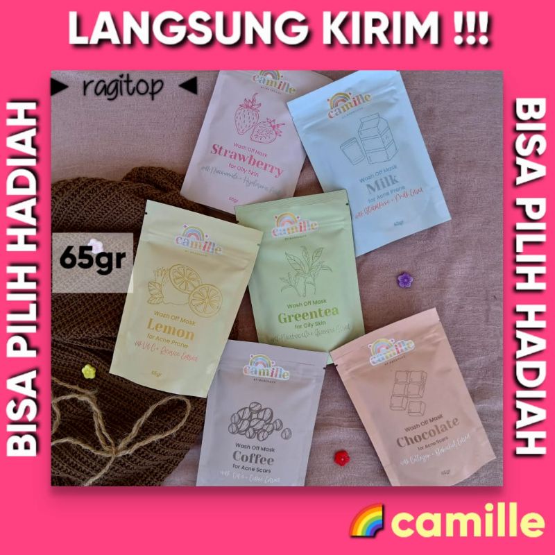 Jual [LANGSUNG KIRIM] Camille Beauty Masker Wajah Alami BPOM 65gr Ziplock FREEGIFT | Shopee ...