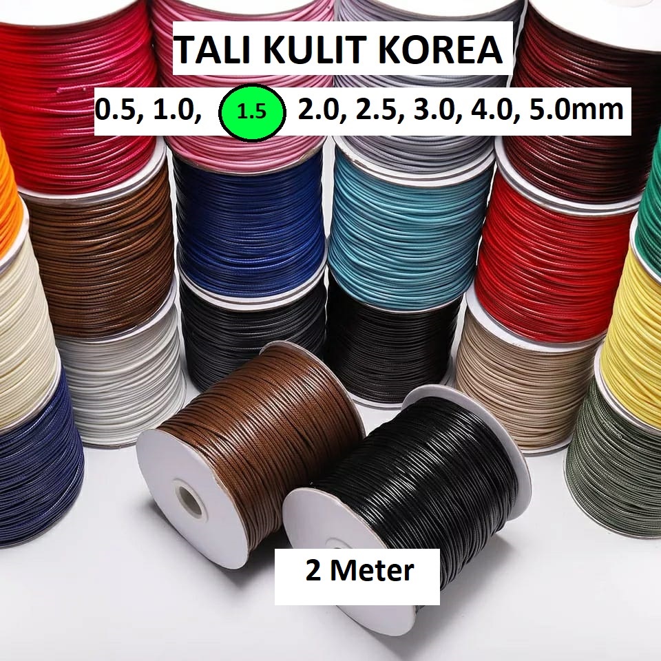 Jual Tali Korea Wax Cord/Tali Kulit Korea/Tali Gelang Glossy Korea ...
