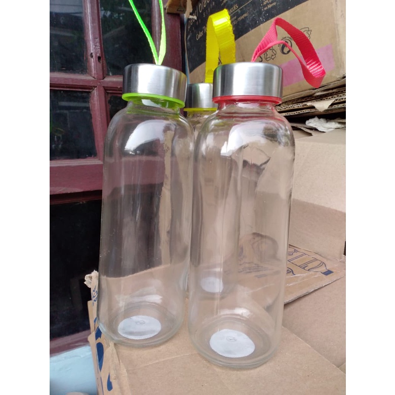 Jual Botol Tumbler Kaca 420ml Bening Infuss Water Beling Polos Tanpa ...