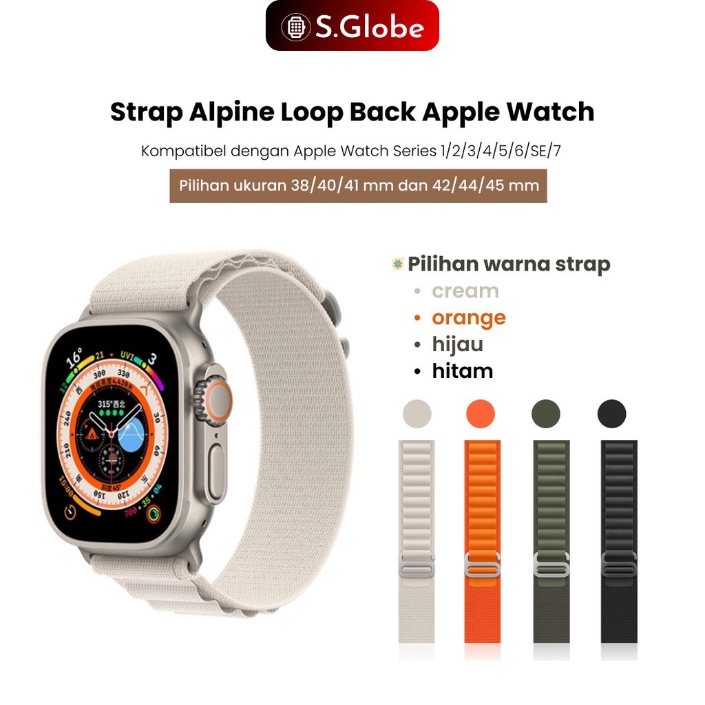 Jual Ultra Alpine Loop Nylon Band Apple Watch Tali Strap iWatch Series ...