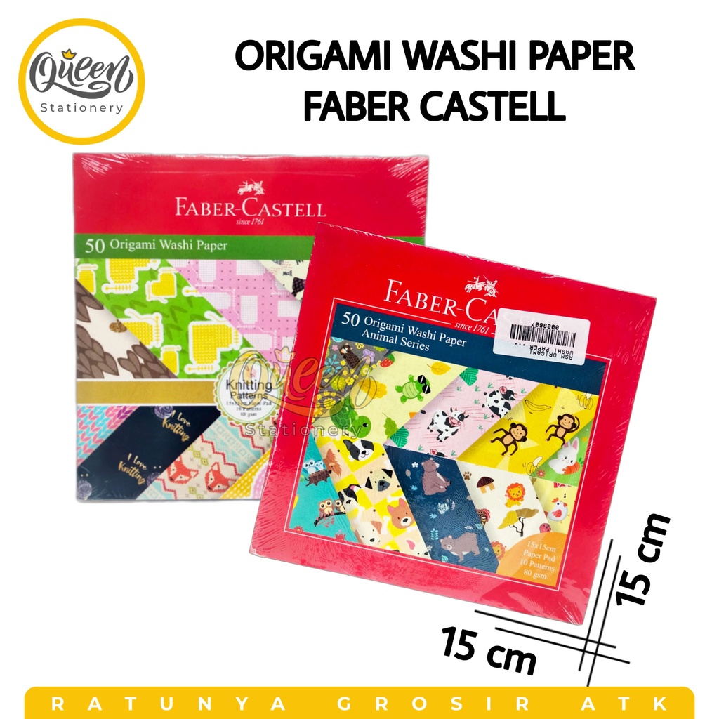 Jual 1 PAK (50 LEMBAR) ORIGAMI WASHI PAPER FABER CASTELL KERTAS LIPAT ...