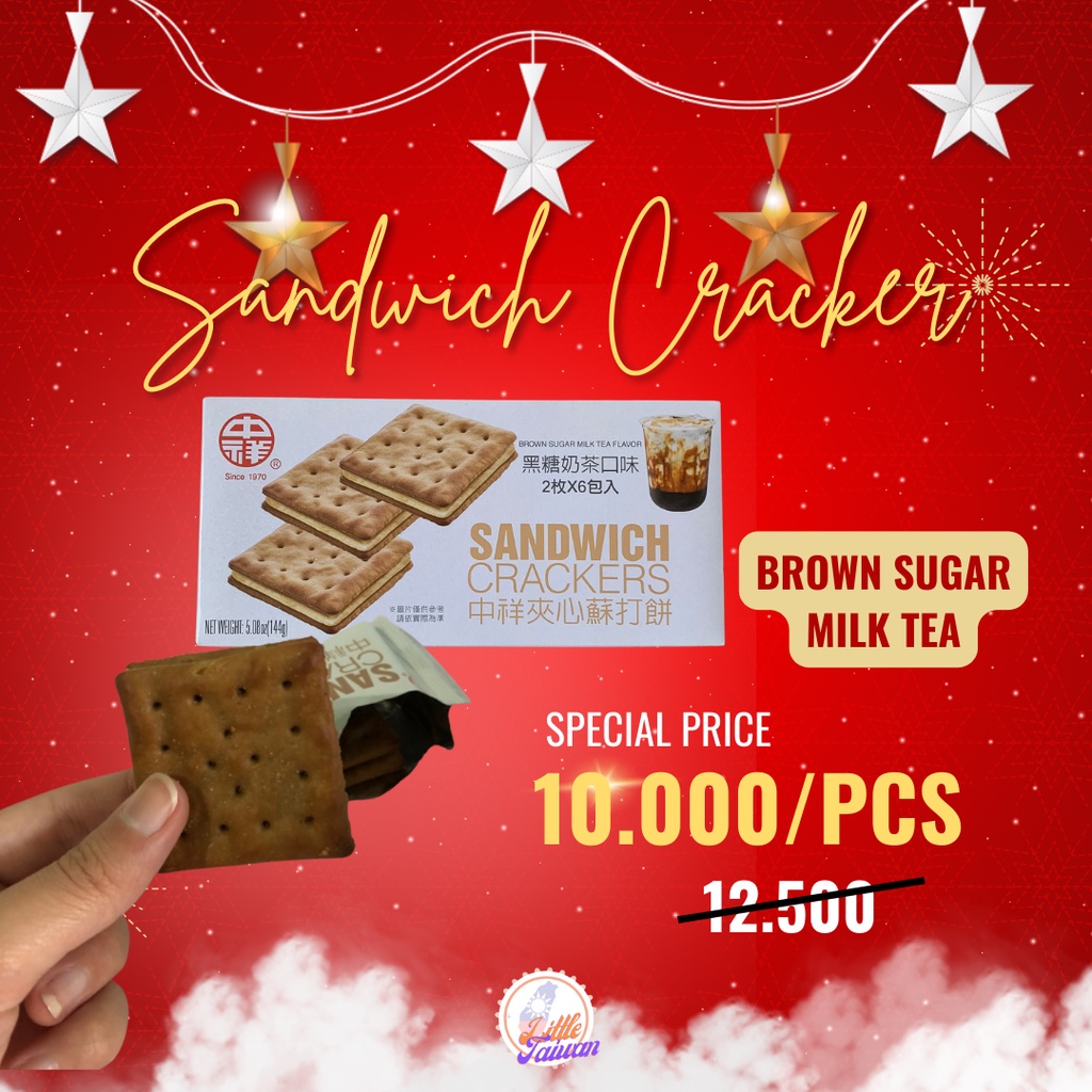 Jual Sandwich Crackers Boba Milk Tea Flavor | Shopee Indonesia