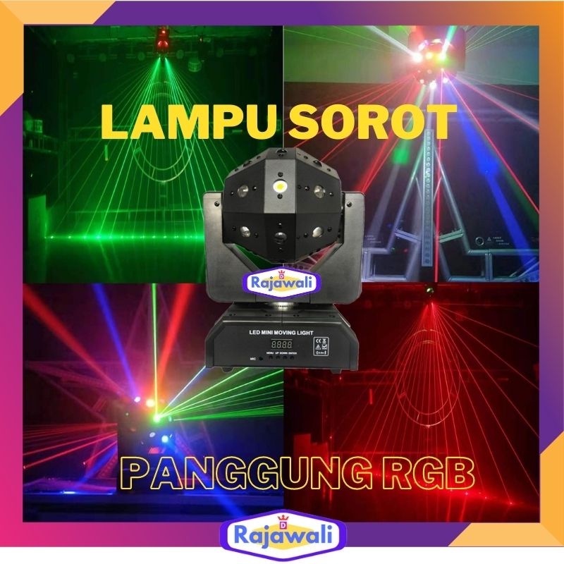Jual Lampu Disco Panggung Sorot LED Laser Strobo Moving Head DMX RGB ...