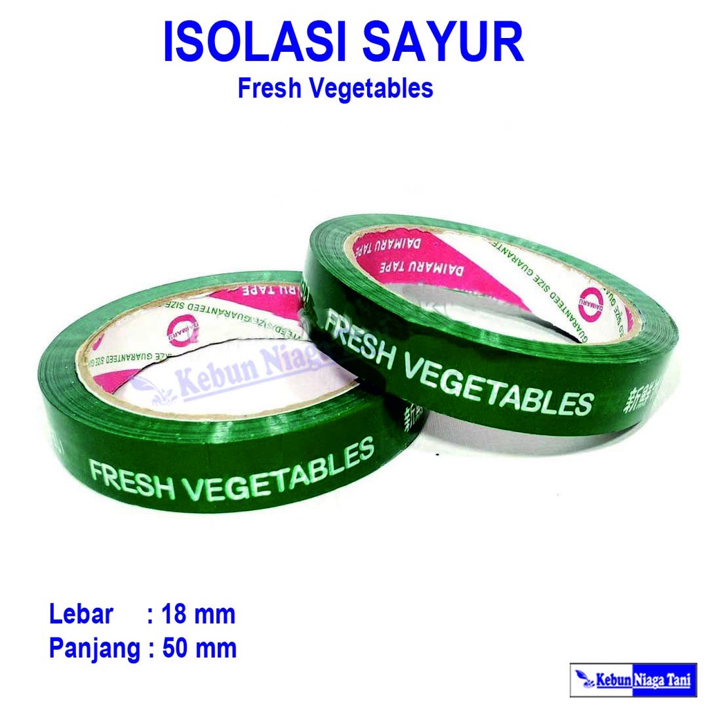 Jual Isolasi sayur 50 meter - lakban fresh vegetable - isolasi fresh ...
