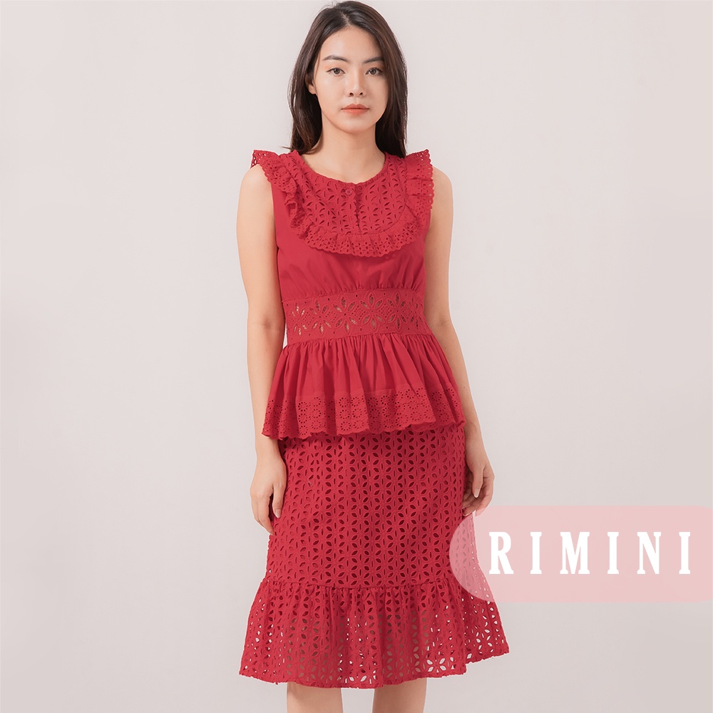 Jual RIMINI - Dress Cewe Kondangan Bruklat Tanpa Lengan Ruffle xs-xl - Rivka Dress - 524366 ...