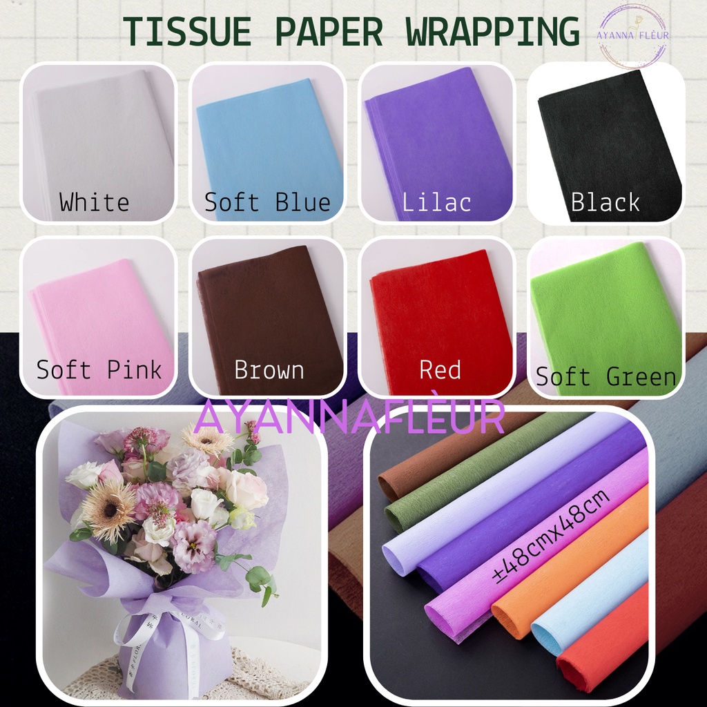 Jual Kertas tissue buket | Tissue Flower Paper | Flower Wrapping Buket ...