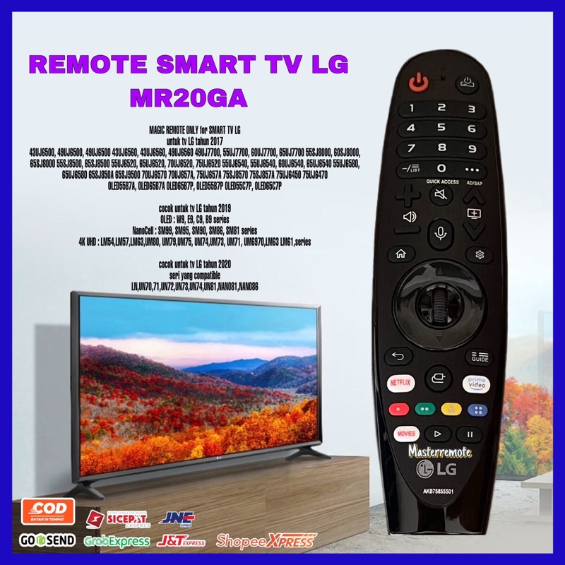 Jual REMOT REMOTE TV LG MAGIC SMART TV MR-20GA ORIGINAL | Shopee Indonesia