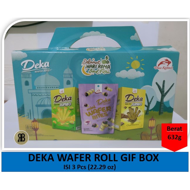 Jual DEKA WAFER ROLL GIFT BOX ISI 3 632gr | Shopee Indonesia