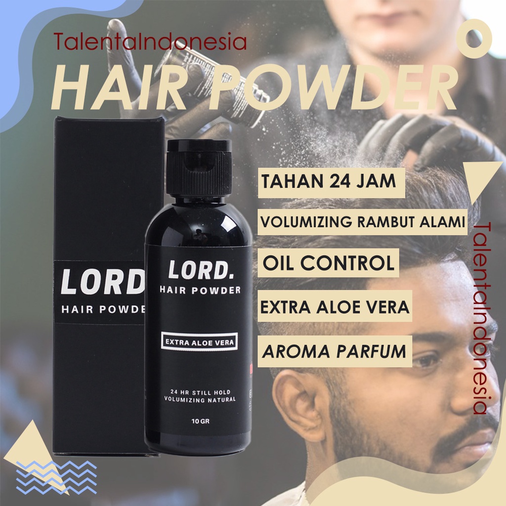 Jual Hair Styling Lord Powder Rambut Pria Pomade Bubuk Bedak Extra Aloe ...