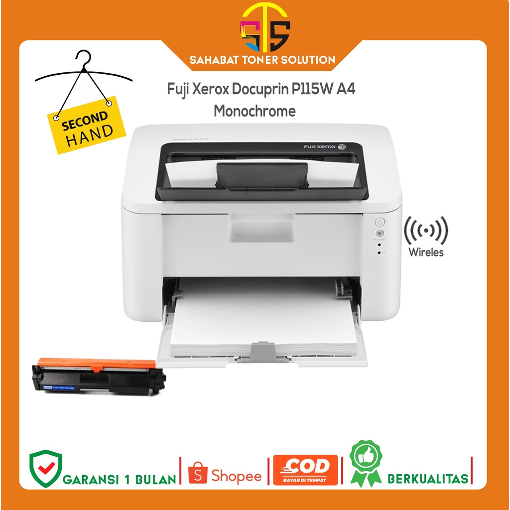 Jual FUJI XEROX DocuPrint P115W A4 Mono Laser Printer Wireless second ...