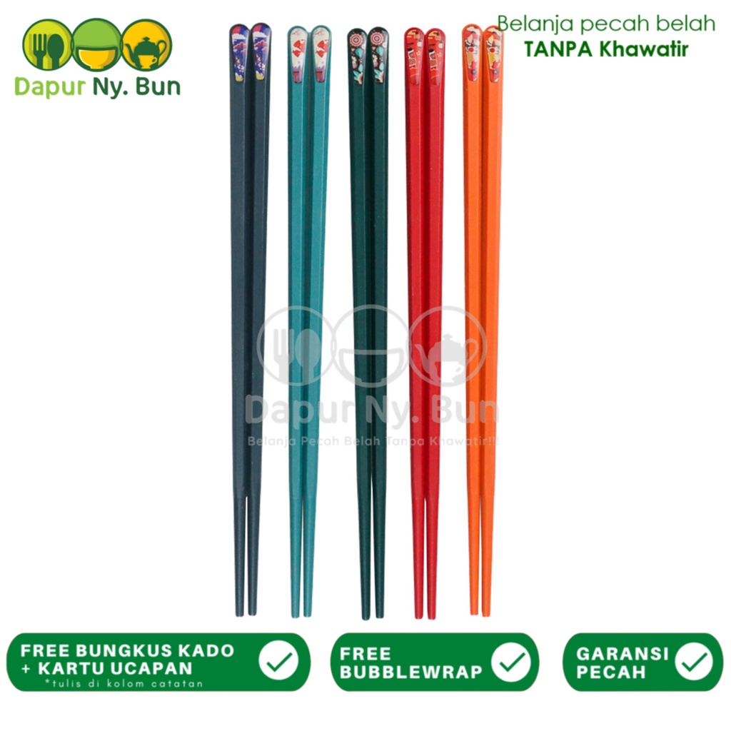 Jual 5 Pasang Sumpit Makan Japanese Style Chopstick - Alat Makan Sumpit ...