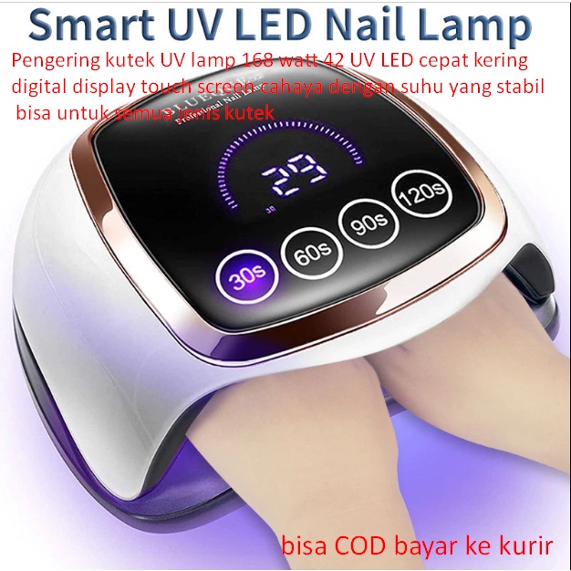 Jual Pengering kutek UV lamp 168 watt 42 UV LED cepat kering digital ...