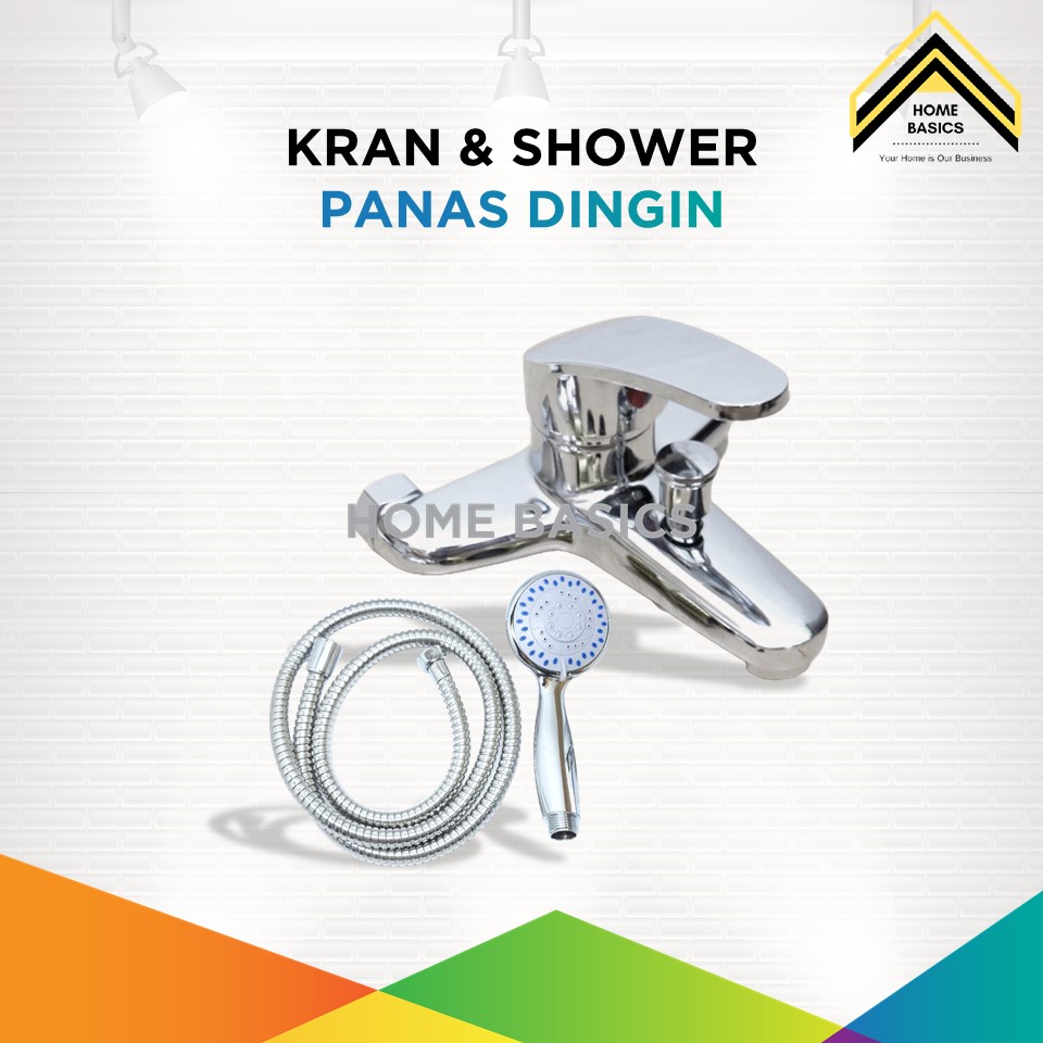 Jual Kran Air Shower Panas Dingin / Keran Air dan Shower Bathtub / Set ...