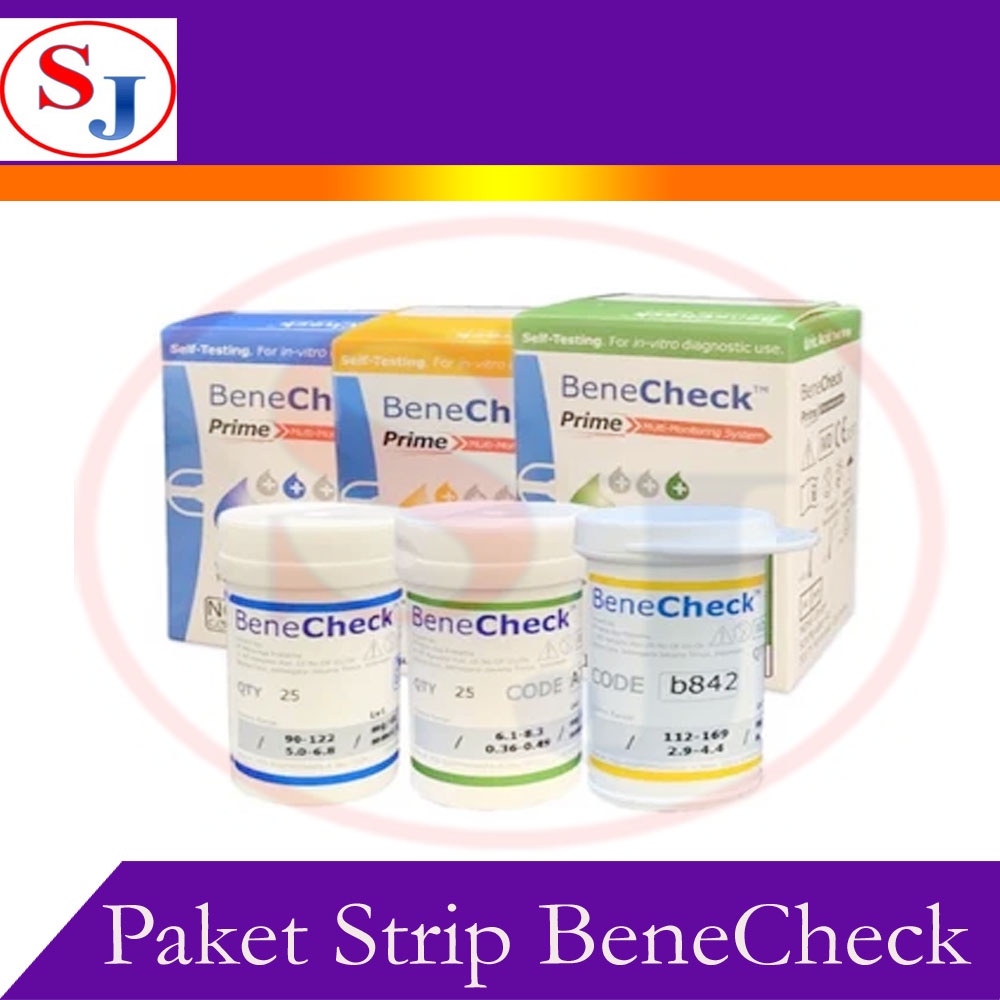 Jual Paket Strip BeneCheck (Gula, Koles & Asam Urat) Strip BeneCheck ...