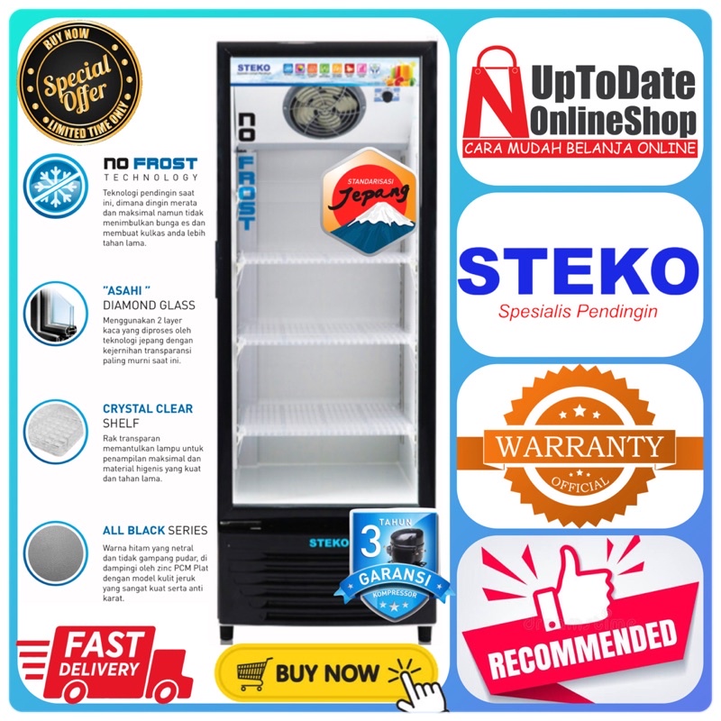 Jual SHOWCASE STEKO MG180 MG-180 NO FROST TECHNOLOGY SUPER LOW WATT ...