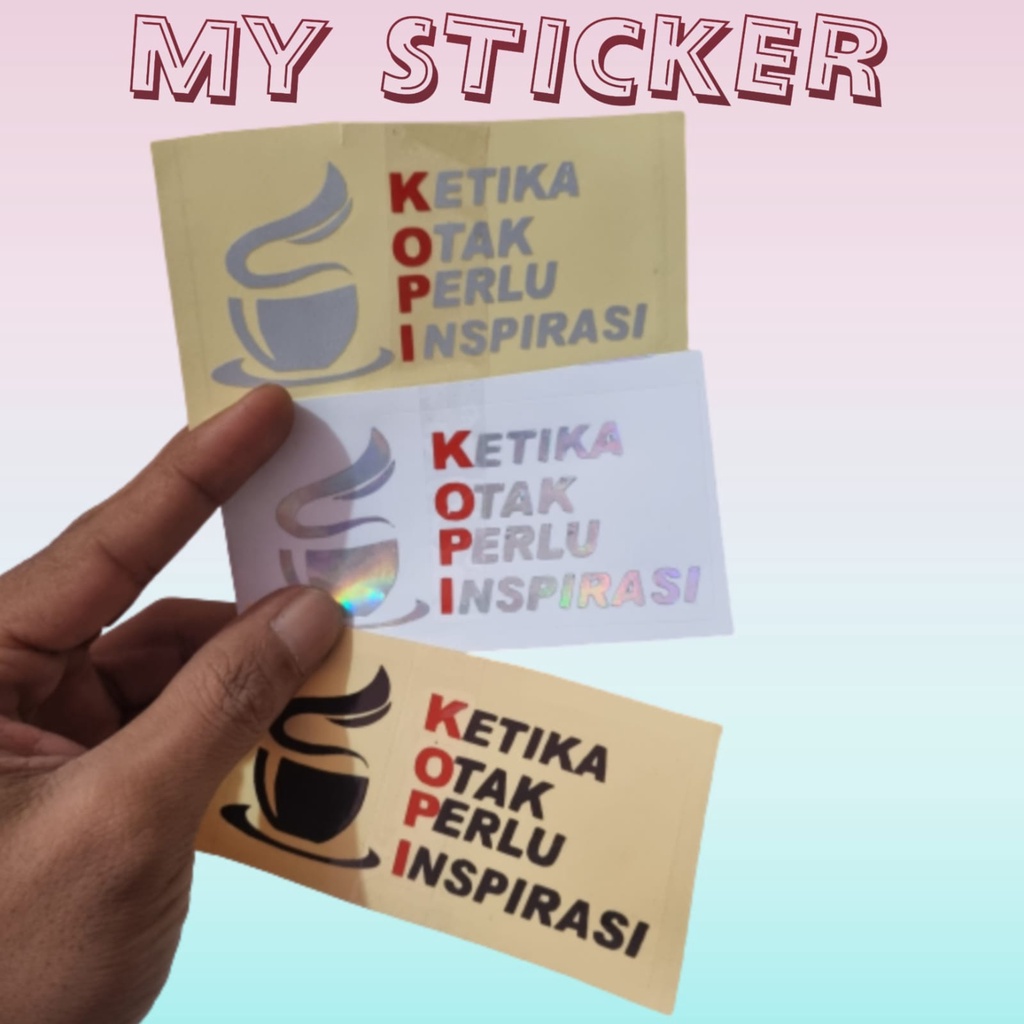 Jual CUTTING STIKER UNIK KOPI KETIKA OTAK PERLU INSPIRASI , sticker ...