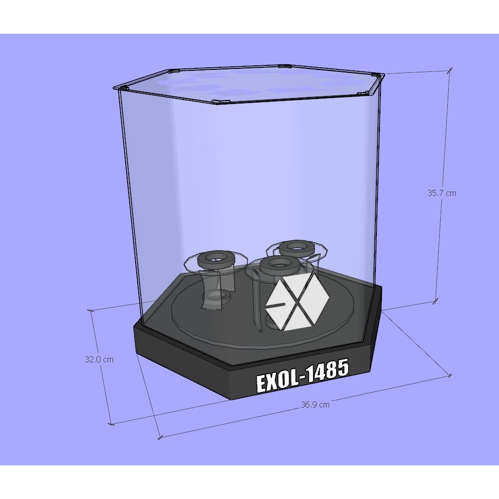 Jual Box Lightstick Hexagonal / Box Lightstick Akrilik / Box Lightstick ...