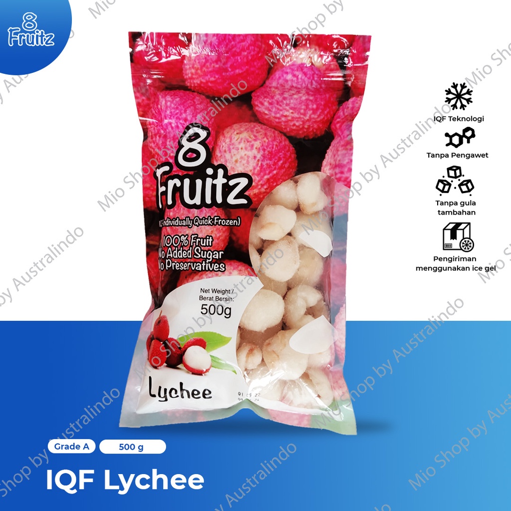 Jual 8 Fruitz frozen lychee/leci beku 500 Gr | Shopee Indonesia