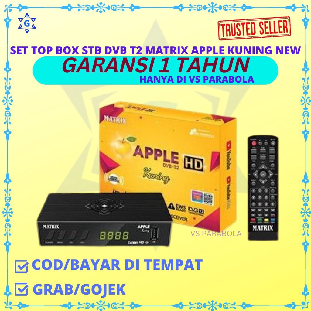 Jual SET TOP BOX STB DVB T2 MATRIX APPLE KUNING NEW | Shopee Indonesia