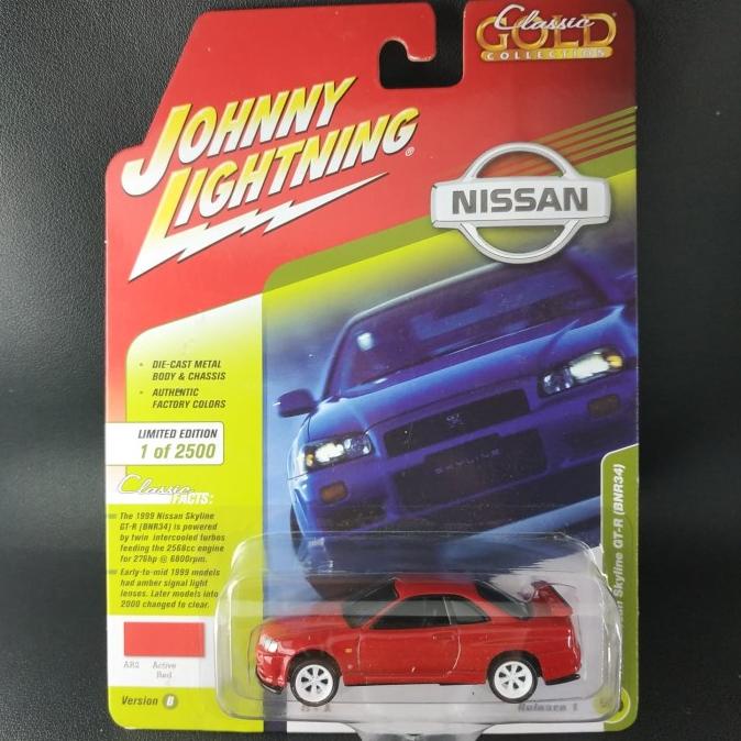 Jual Johnny Lightning 1999 Nissan Skyline GT-R BNR34 Red Merah | Shopee Indonesia