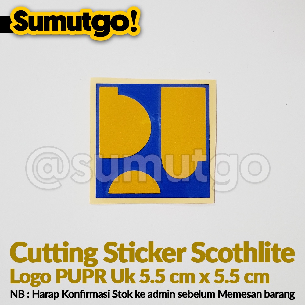Jual Cutting Sticker Logo Kementerian PUPR Helm Proyek Safety Stiker ...