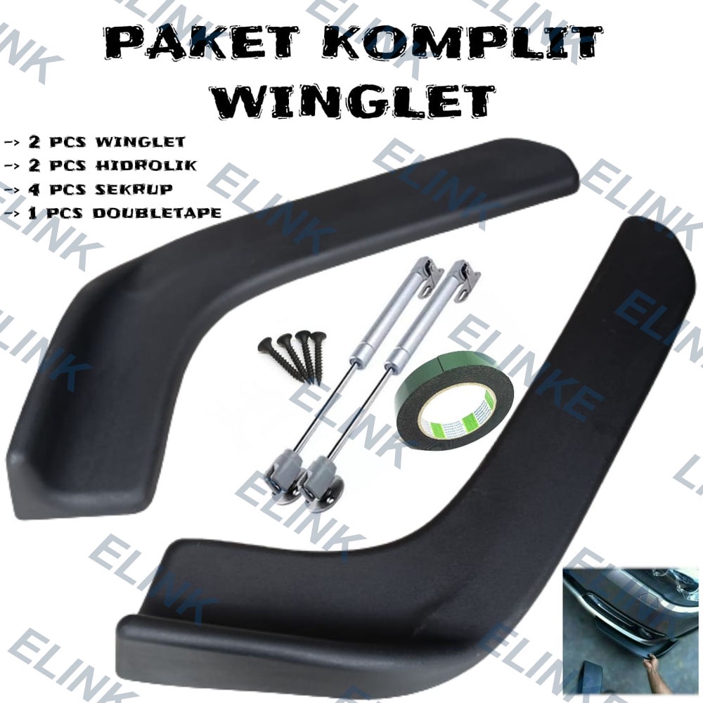 Jual 1 Set Lips Bumper Winglet Lips Bumper Winglet Universal - Winglet ...