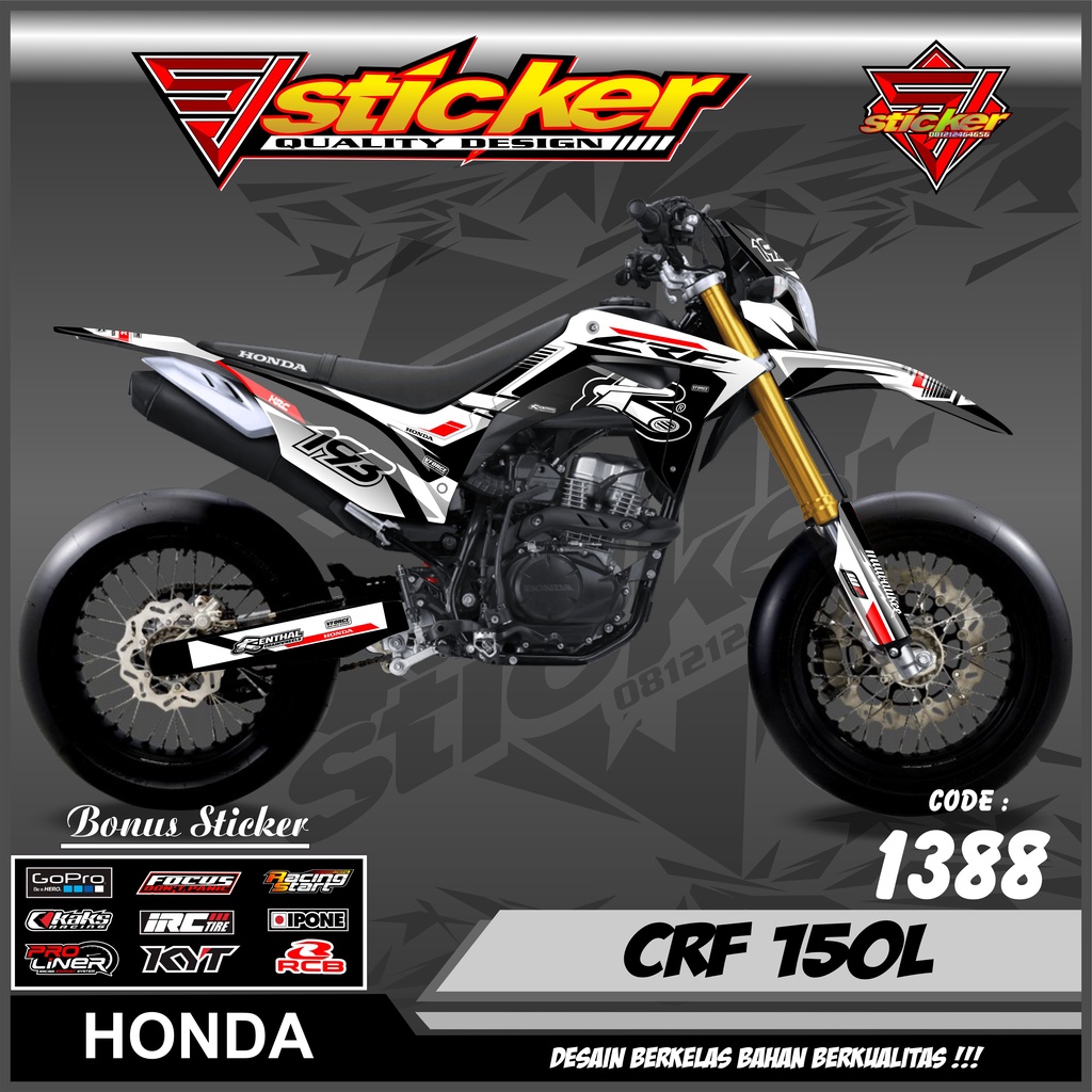 Jual 1388 Decal Sticker Motor Cross CRF 150L Fullbody - Dekal Stiker CRF 150 L SJ STICKER ...