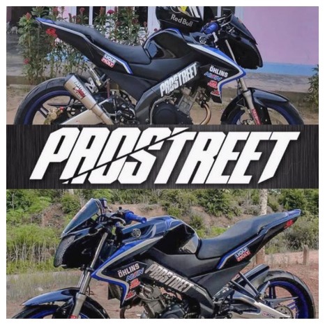 Jual Sticker Cutting PROSTREET rangka body deltabox vixion | Shopee ...