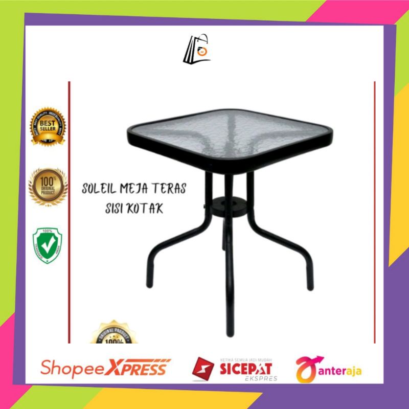 Jual meja teras kotak/meja teras bulat/meja kaca/meja minimalis/mrja ...