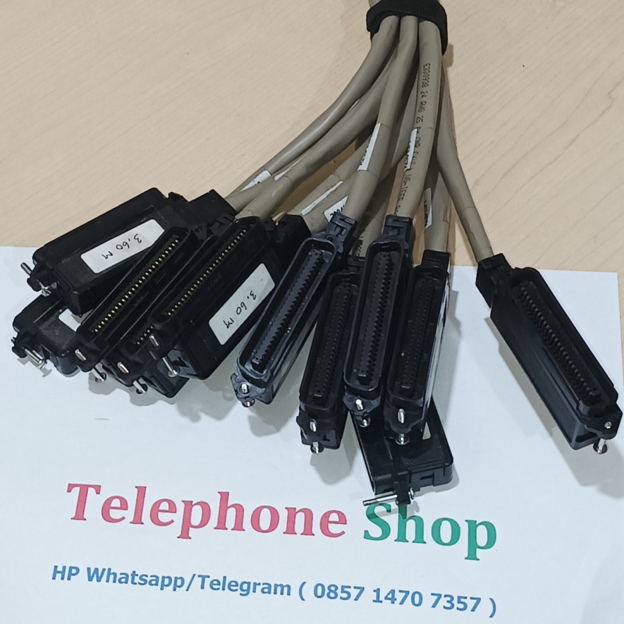 Jual Ampenol 25 pair 50 pin kabel Ampenol Pabx Connector Male kabel ...