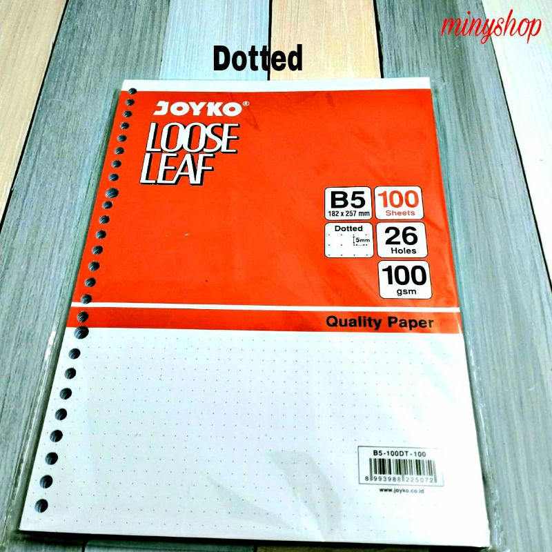 Jual Isi Kertas Binder File Loose Leaf A5 B5 Grid Dotted Plain 100 Lembar | Shopee Indonesia