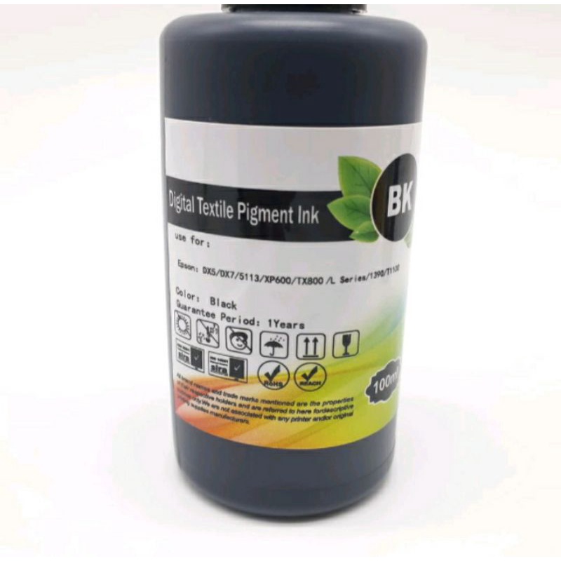 Jual Tinta Refill DTG direct to garment Digital Textile Black Pigment ...