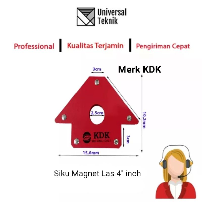 Jual Siku Magnet las 4" inch 50 lbs KDK/Magnetic Welding Holder 4" inch ...