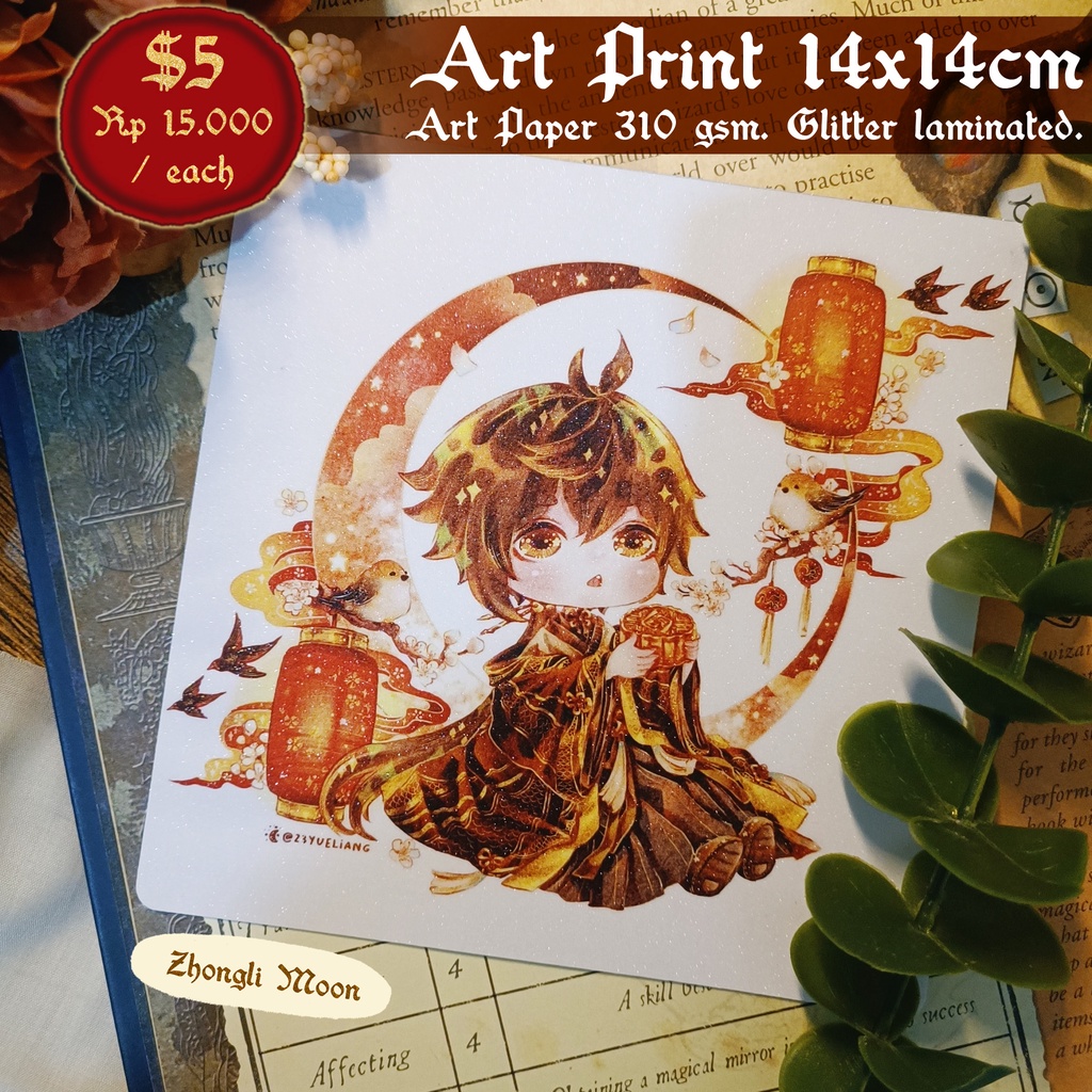 Jual AP - Art Print Zhongli Childe Cake , AP Genshin Tartaglia Zhongli ...