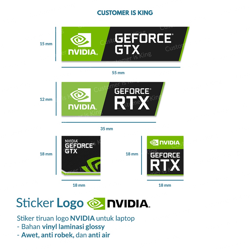 Jual Stiker Sticker NVIDIA GTX RTX Laptop Non Ori Bahan Vinyl MURAH AWET | Shopee Indonesia
